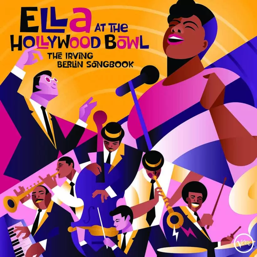 Ella Fitzgerald Livenä Hollywood Bowl -albumin kannessa