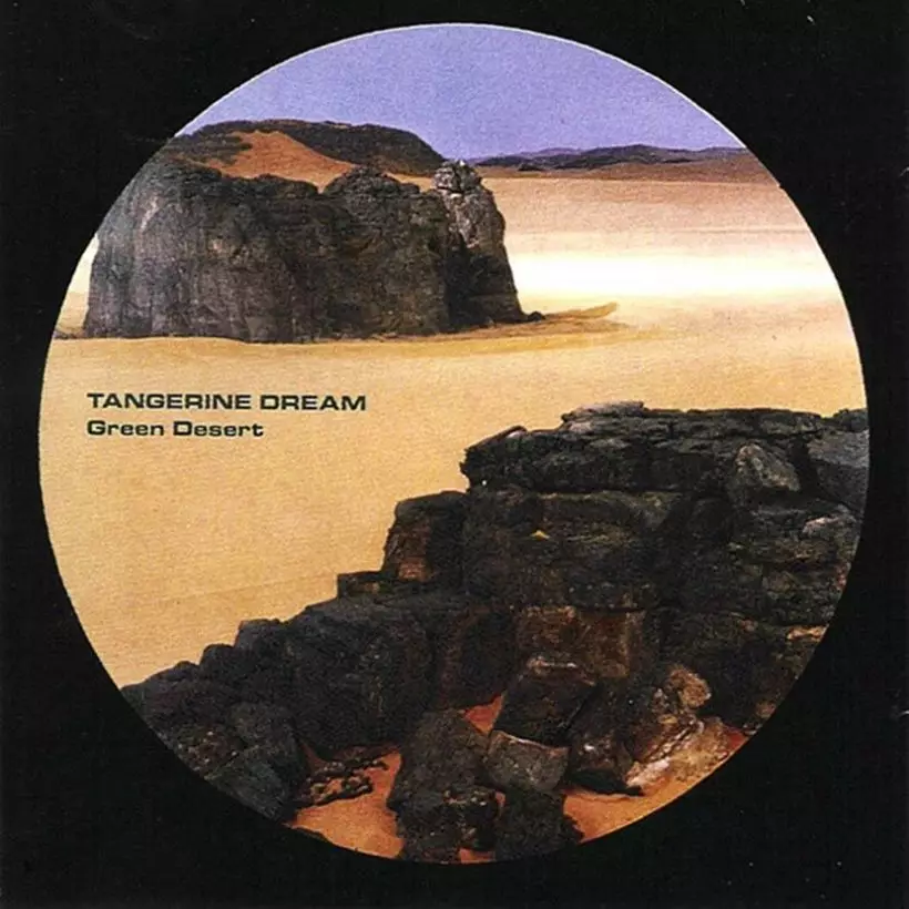 Chivundikiro cha Album ya Tangerine Dream Green Desert pa intaneti 830 yokongoletsedwa