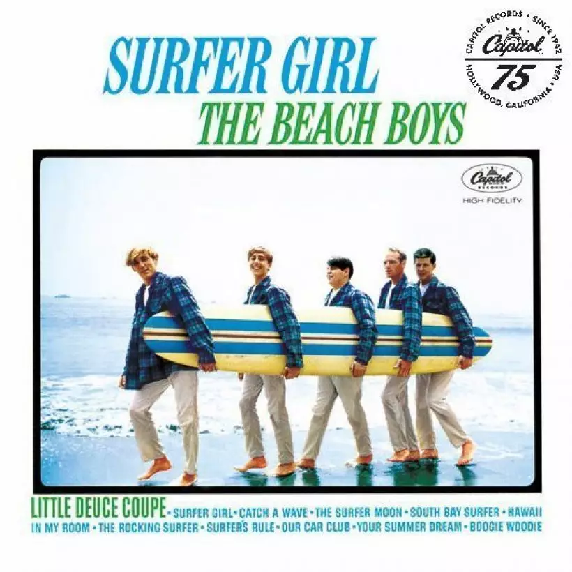 Beach Boys Surfer Girl albumaren azala logotipoarekin - 530 - RGB
