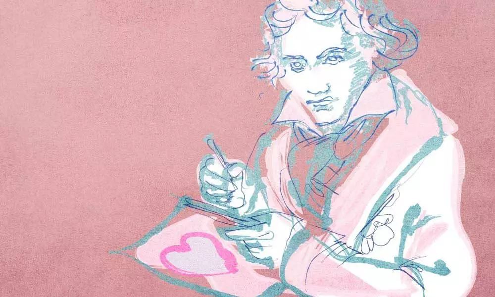 Immagine in primo piano dell'amato immortale di Beethoven