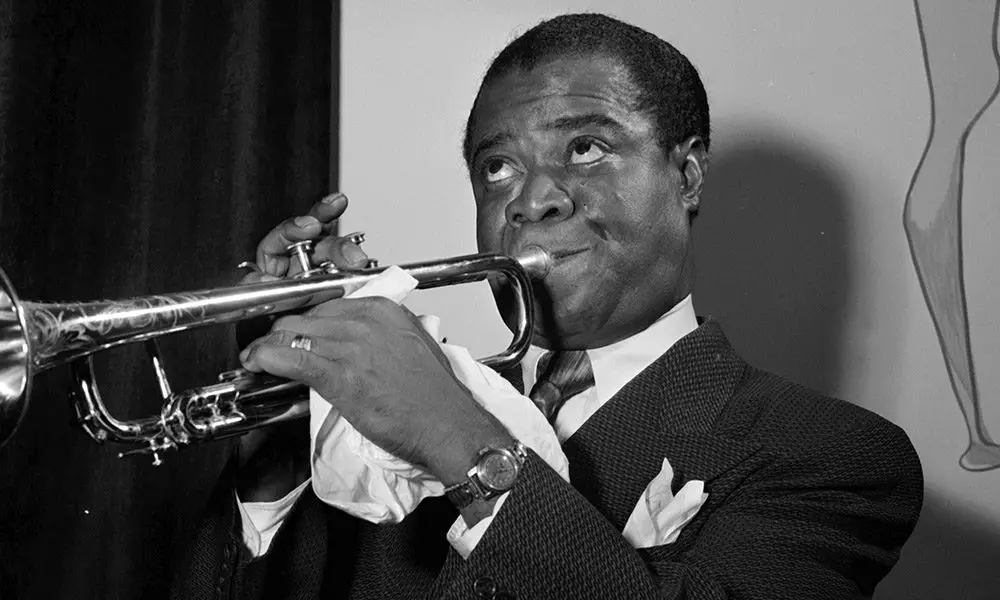 Portret van Louis Armstrong, tussen 1938 en 1948.