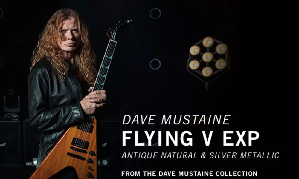 Pokello ea Gibson-Dave-Mustaine-Megadeth-Guitar