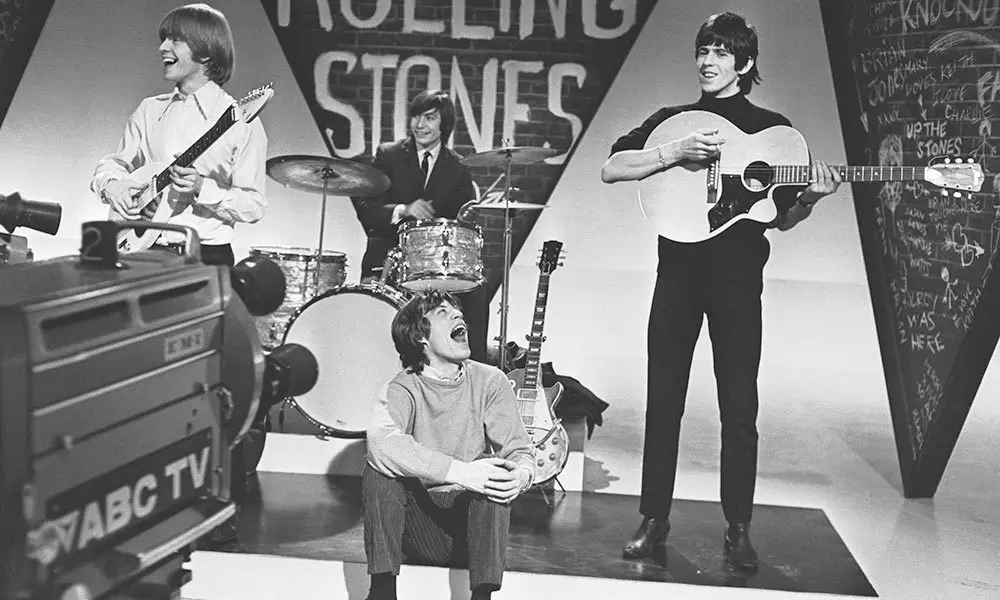 Larawan ng The Rolling Stones On Air Press CREDIT Getty Images, na-optimize sa web ni Terry O'Neill ang 1000