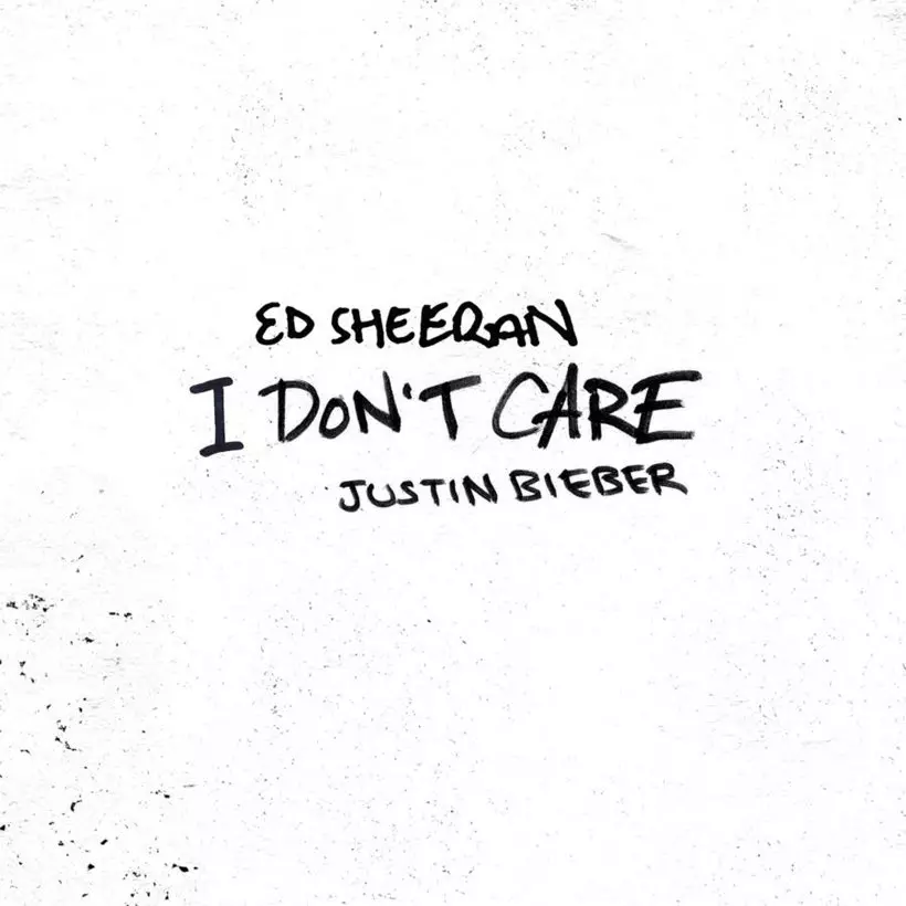 Justin Bieber Itinatampok si Ed Sheeran I Don't Care single artwork