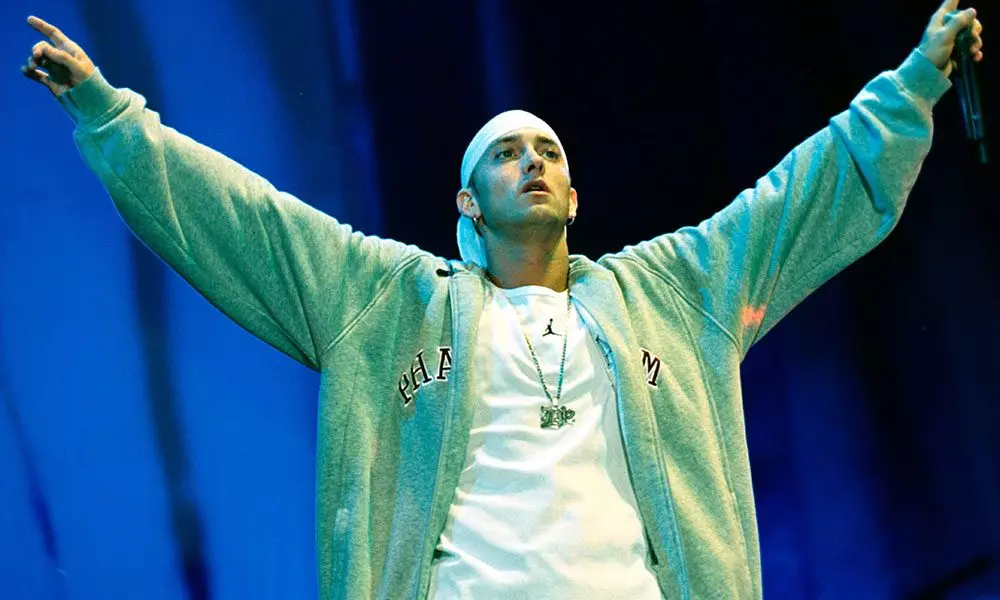 Eminem-foto av Brian Rasic och Getty Images