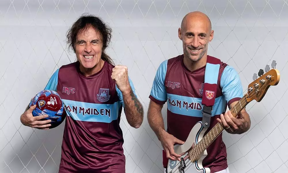 Iron Maiden West Ham futbola komplekta sadarbība