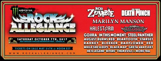 Rob Zombie, Marilyn Manson Fa'asilasilaina Mo Rock Allegiance Festival