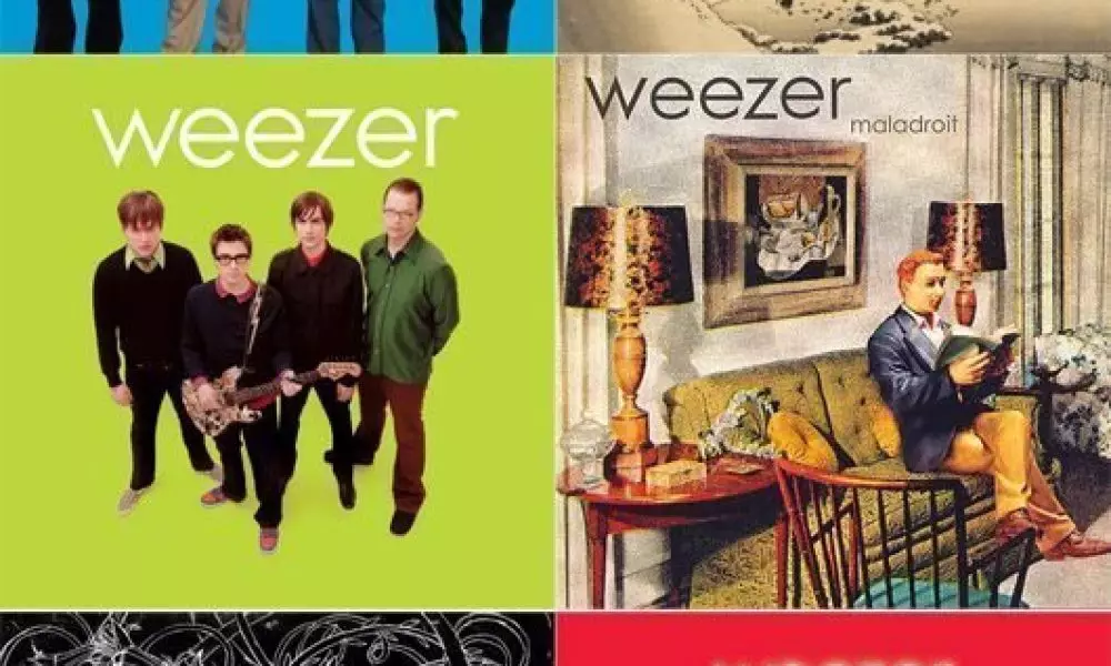 Мантаж вокладак альбомаў Weezer