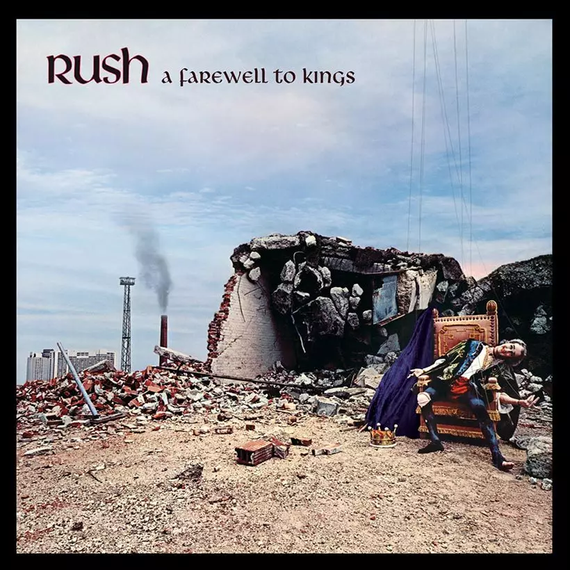 គម្របអាល់ប៊ុម Rush A Farewell To Kings ដែលត្រូវបានធ្វើឱ្យប្រសើរជាមួយនឹងព្រំដែន 820