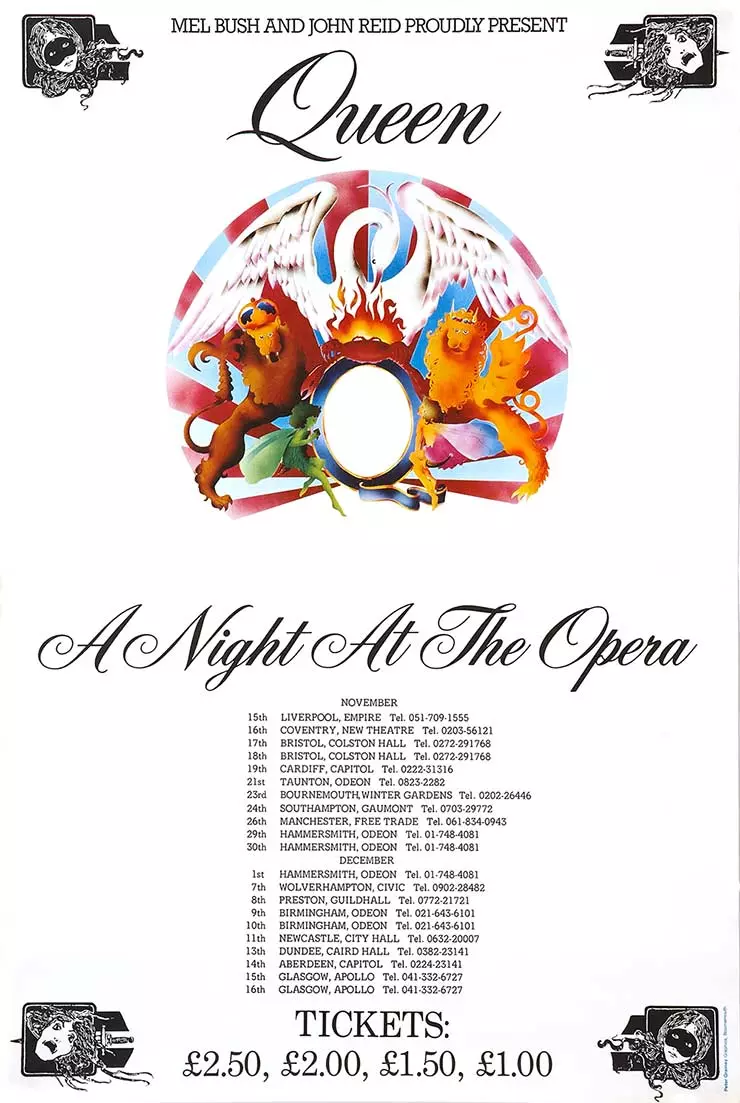 A Night At The Opera Poster - Malpera orjînal 740 xweşbînkirî