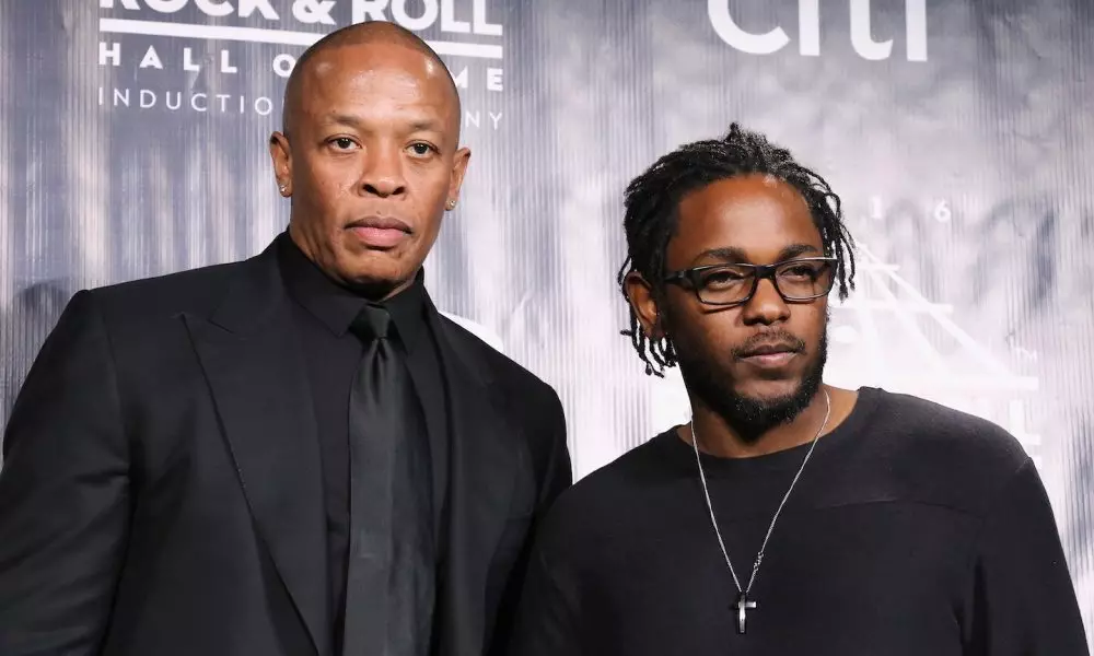 Kendrick Lamar naDr. Dre - Mufananidzo: Jim Spellman/WireImage yeRombo uye Roll Hall yeMukurumbira