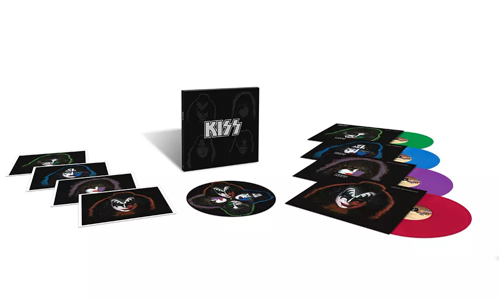 KISS The Solo Albums 40-a Datrevena Kolekto Vinila Skatolo Set Due Out