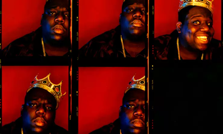 Biggie-Smalls,-King-of-New-York-contact-sheet-(1997).-Photo by Barron-Claiborne.