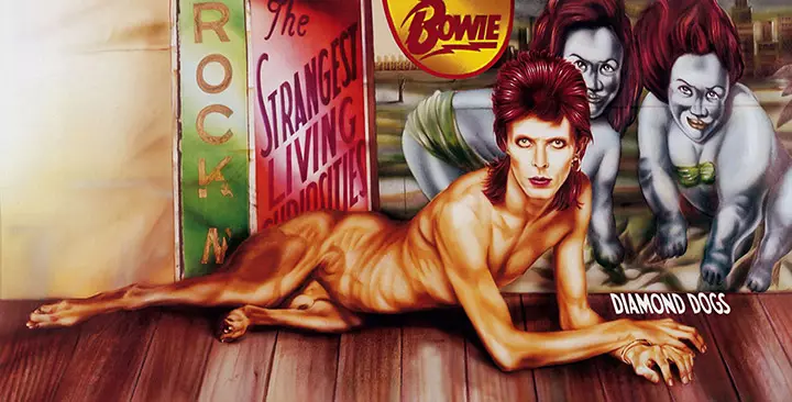 David Bowie Diamond Dogs obal albumu Gatefold